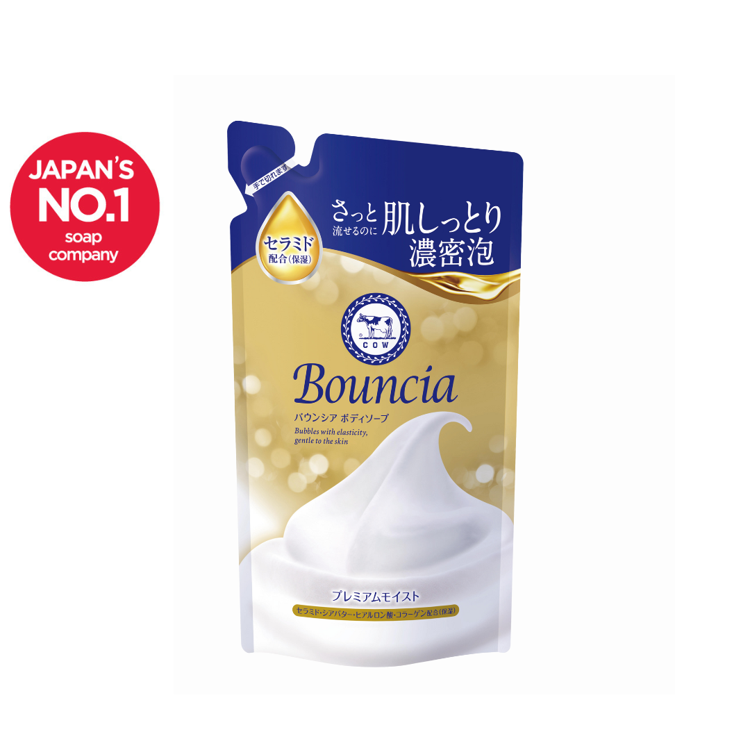BOUNCIA Body Soap (Premium Moist) Refill 340 mL - Cow Style Indonesia ...